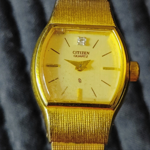 Citizen | Accessories | Vintage Citizen Gold Plated Quartz Ladies Watch ...